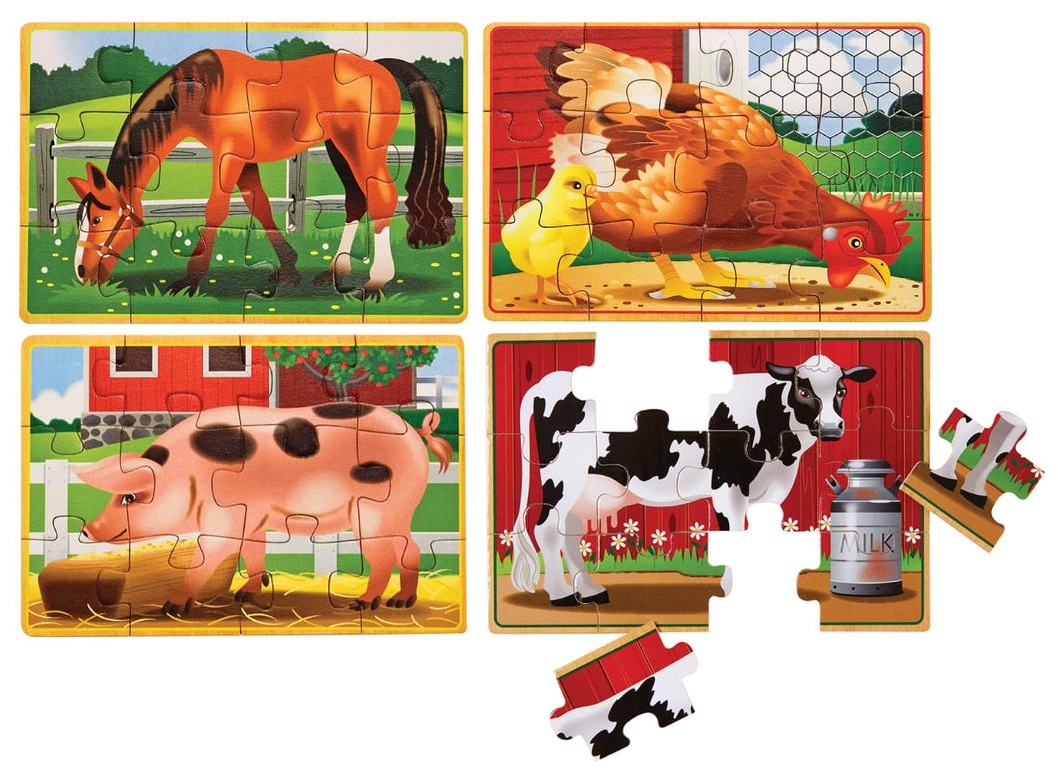 Buy Melissa & Doug: Farm Animals - Puzzles in a Box at Mighty Ape NZ