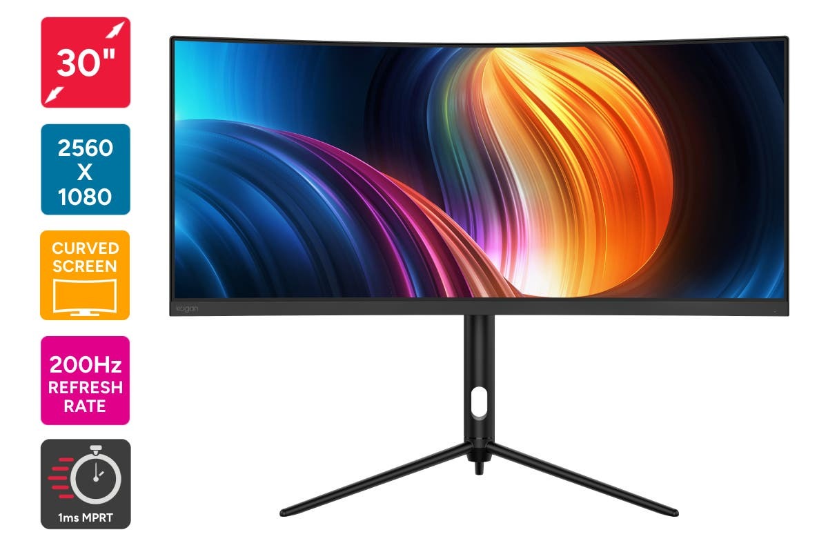 Kogan 30" Curved Ultrawide FHD 200Hz 1ms FreeSync Gaming Monitor (2560 ...