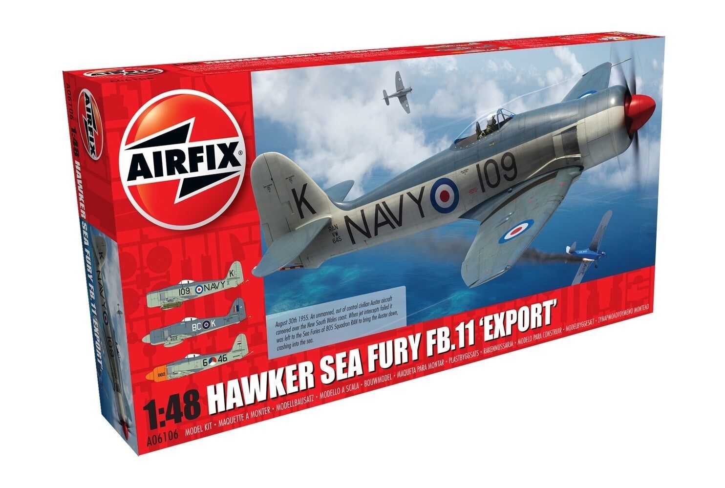 Airfix 1:48 Hawker Sea Fury FB.11 'Export' 1:48 Model Kit | at Mighty ...