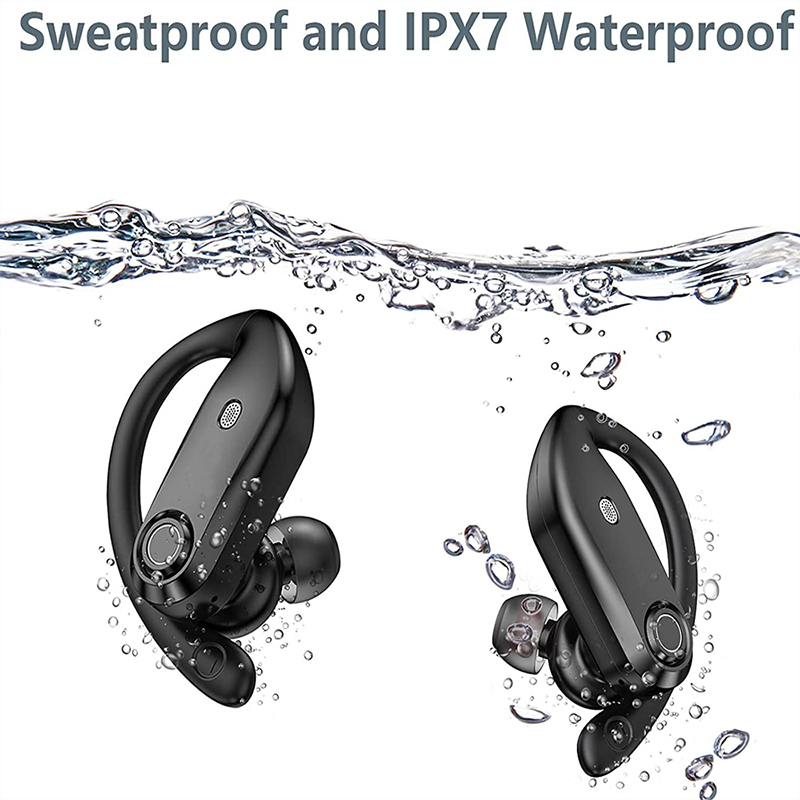 TWS Bluetooth IPX7 Waterproof Over-Ear Earbuds with Charging Case ...