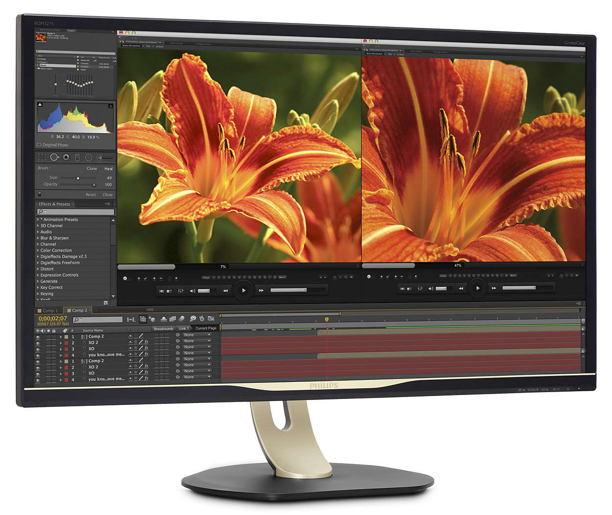32" Philips Multiview - 4K Ultra HD LCD Monitor | at Mighty Ape NZ