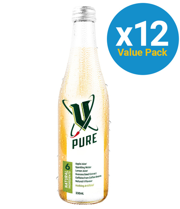 V Pure Bottles 330ml (12 Pack) | at Mighty Ape NZ