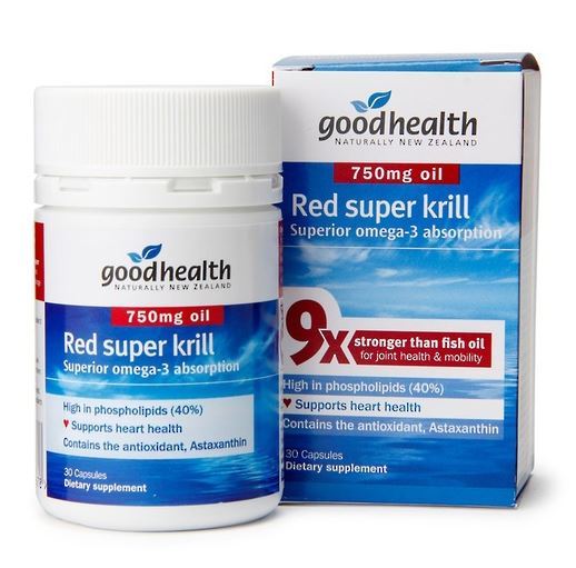 Buy Good Health Red Super Krill 750mg (30 Capsules) at Mighty Ape NZ