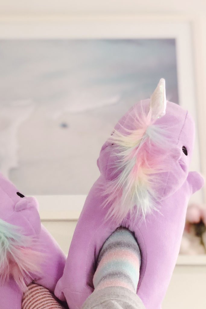 Unicorn USB Heated Slippers (Purple) | Women's | at Mighty Ape NZ