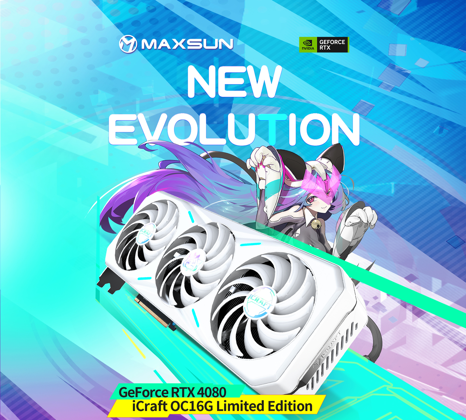 NVIDIA GeForce RTX 4080 iCraft Limited OC Maxsun GPU | at Mighty Ape ...