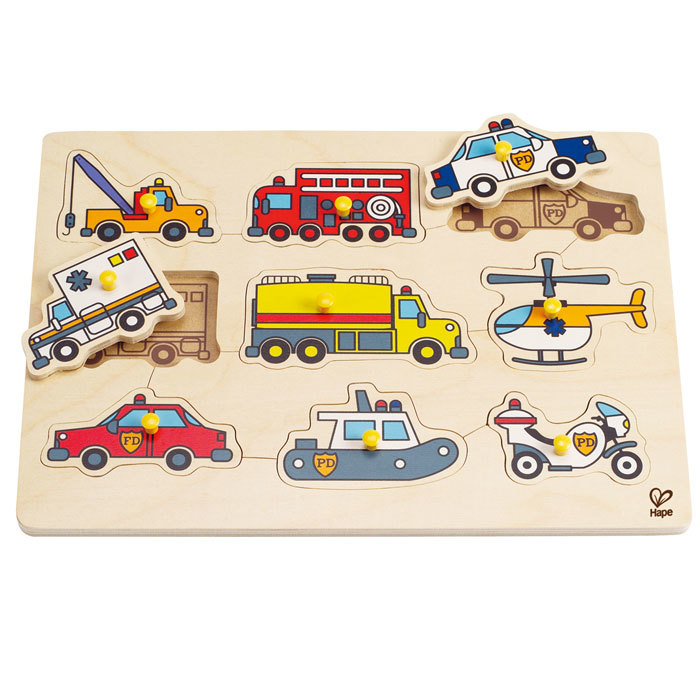Buy Hape: Emergency Vehicles Peg Puzzle at Mighty Ape NZ