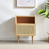 Buy Fraser Country Natural Rattan Bedside Table with Wooden Legs at ...