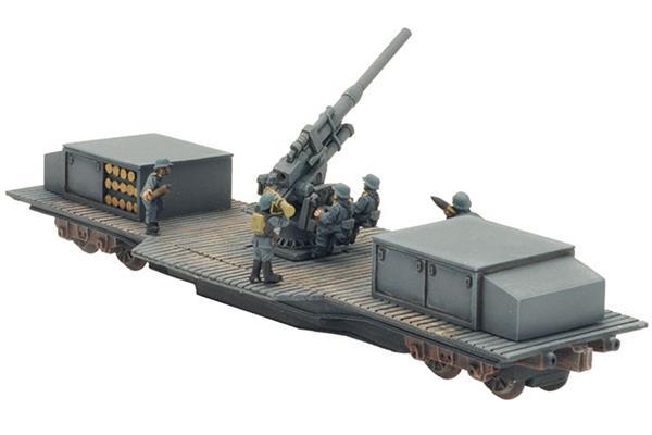 Flames of War: German 10.5cm FlaK39 Railway Car | at Mighty Ape NZ