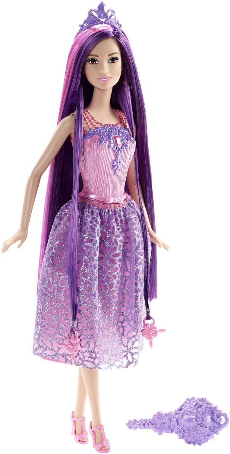 Buy Barbie Endless Hair Kingdom Princess Doll Purple At Mighty Ape Nz