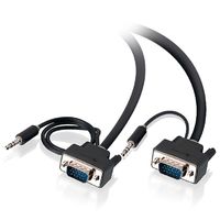 Alogic Pro Series Slim flexible VGA Cable with 80cm & 30cm 3.5mm Stereo ...
