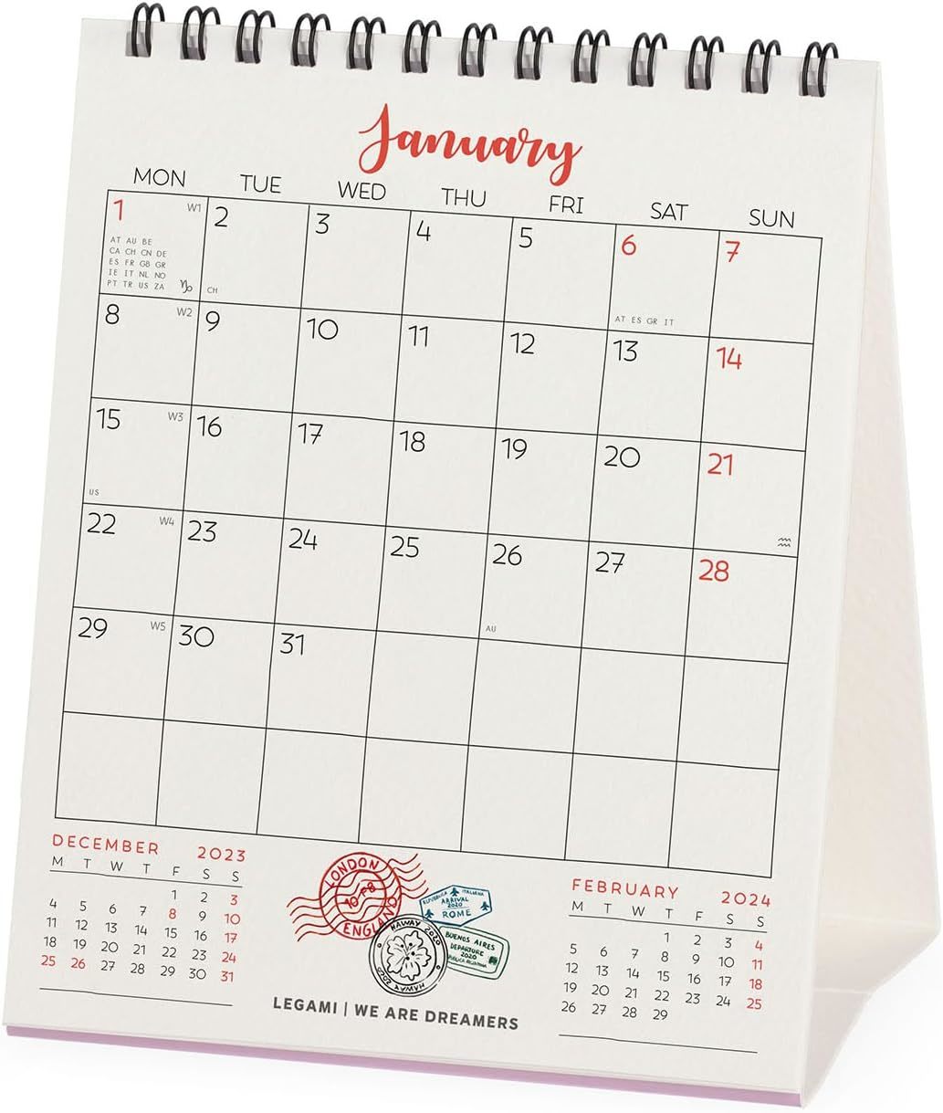 Buy Legami: 2024 Desk Calendar - Live Happy at Mighty Ape NZ