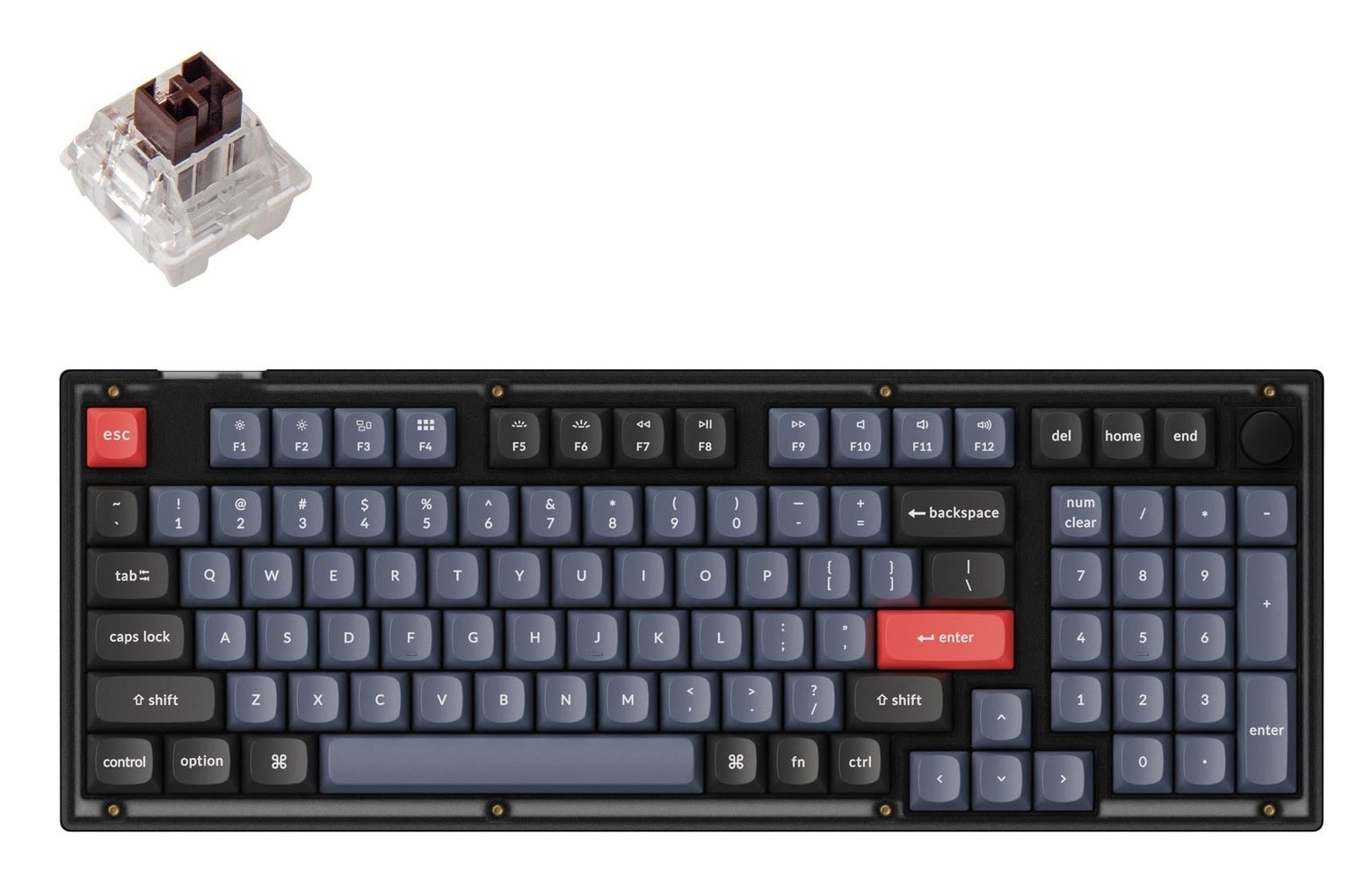 Keychron V5 96% RGB Keychron K Brown Fully Assembled w/ Knob Hot ...