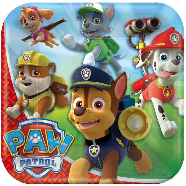 Paw Patrol Plate (Pack of 8) | at Mighty Ape NZ