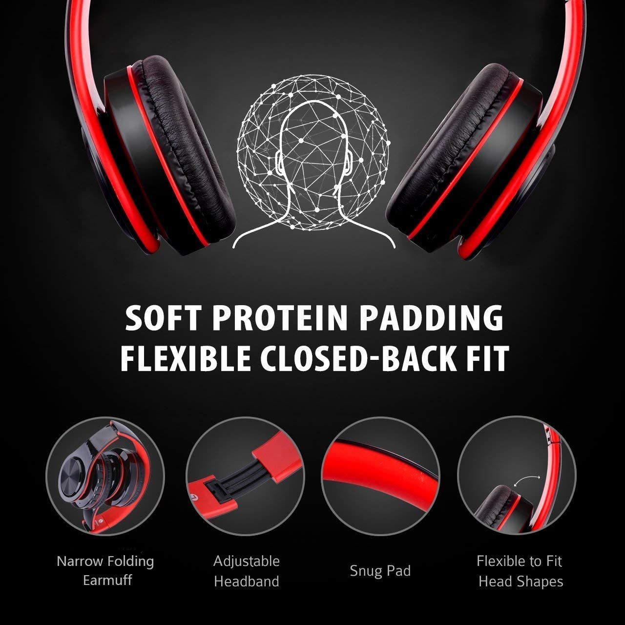 Wireless Bluetooth Headset - with Noise Cancelling Microphone (Black ...