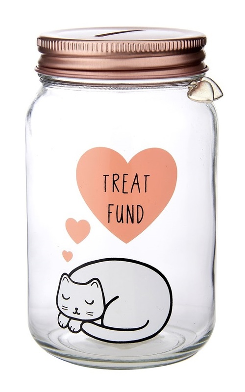 Cutie Cat Treat Fund - Money Jar | at Mighty Ape NZ