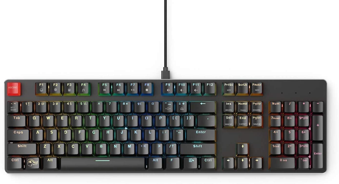 Glorious PC Gaming GMMK Full Size Mechanical Keyboard (USA - Prebuilt ...