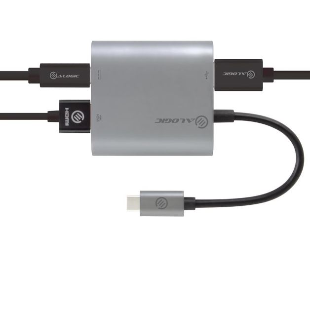 Alogic Usb-C Multiport Adapter With Hdmi 4k/Usb 3.0/Usb-C With Power ...
