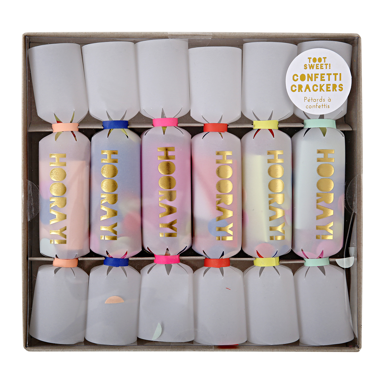 Meri Meri - Confetti Crackers (6 Pack) | at Mighty Ape NZ