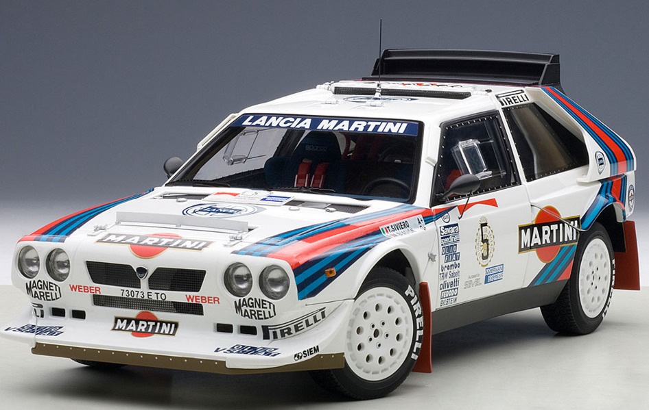 Autoart: 1/18 Lancia Delta S4 Martini Rally Winner Argentina 1986, #5 ...