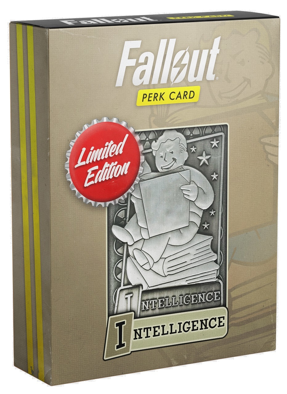 Fallout: Replica Perk Card - Intelligence | at Mighty Ape NZ