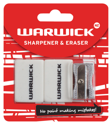 Buy Warwick: Sharpener & Eraser - Multi-Pack at Mighty Ape NZ