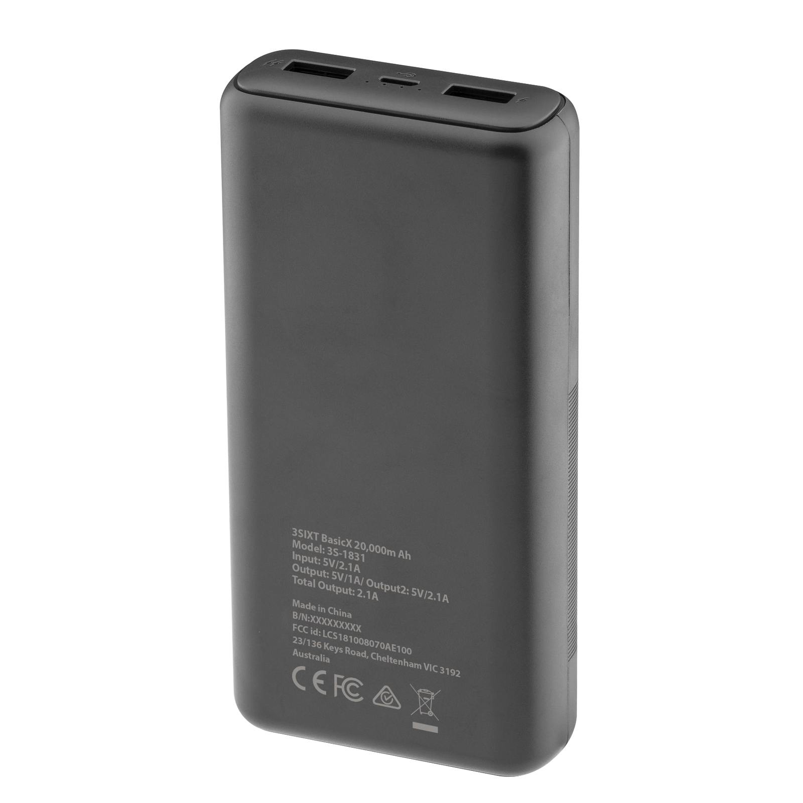 3sixT: JetPak BasiX - 20000mAh Power Bank - Black | at Mighty Ape NZ