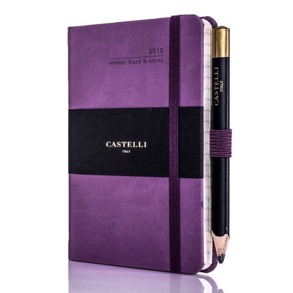 Buy Castelli: Tucson Purple 2019 Ivory Pocket Weekly Diary at Mighty Ape NZ