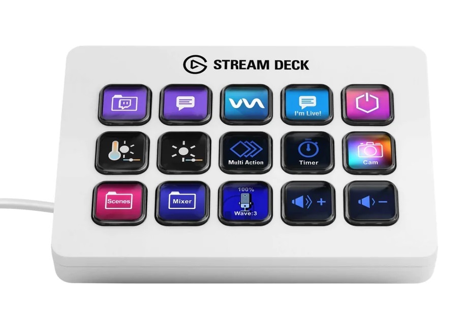 Elgato Stream Deck Keyboard MK.2 (White) Images at Mighty Ape NZ