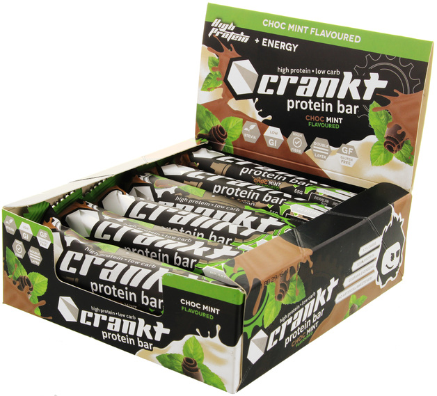 Buy Crankt Protein Bars - Choc Mint 55g (12x55g) at Mighty Ape NZ
