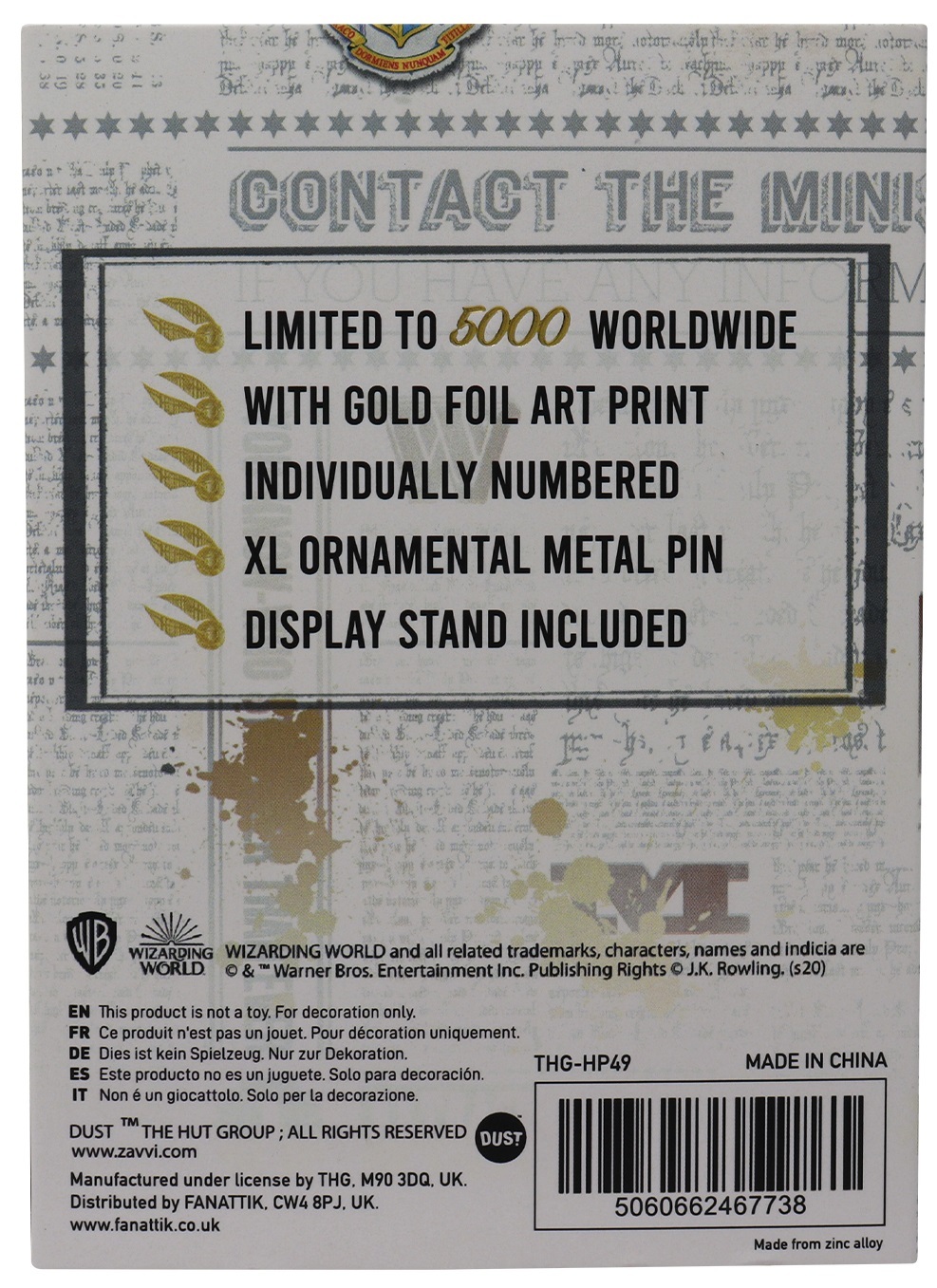 Harry Potter: Golden Snitch - Oversized Pin Badge | at Mighty Ape NZ