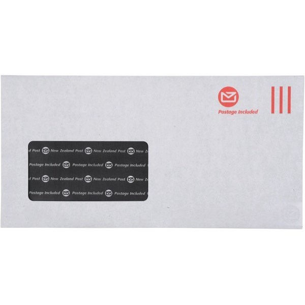 Buy NZ Post Postage Included Envelopes DLE Window - White (Pk25) at ...