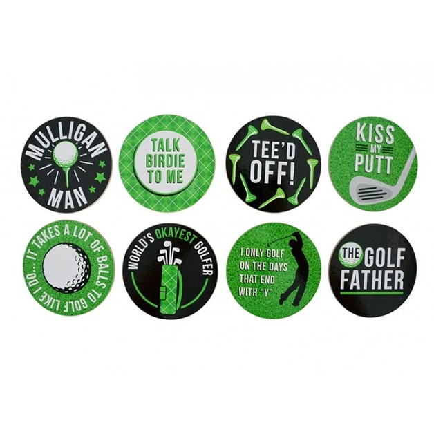 Annabel Trends Cork Backed Coaster - Golf (Set of 8) | at Mighty Ape NZ