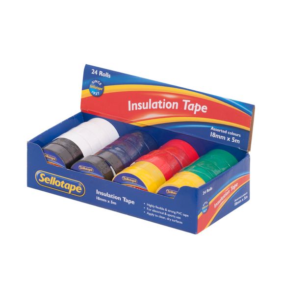 Buy Sellotape: Insulation Tape (18mmx5m) - Assorted Colours at Mighty ...