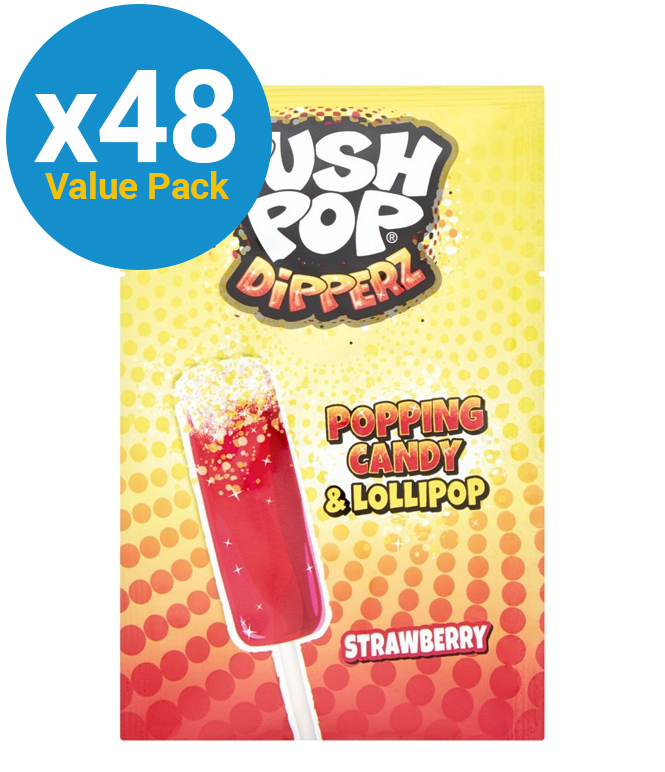 Push Pop Dipperz Strawberry Popping Candy & Lollipop - 12g | at Mighty ...