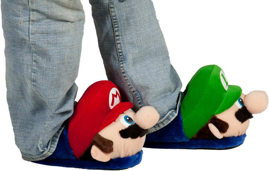 Super Mario Bros. Mario and Luigi Slippers (Medium) | Men's | at Mighty ...