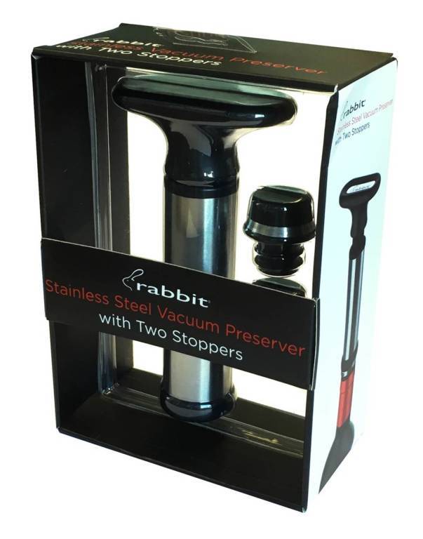Rabbit: Stainless Steel Vacuum Wine Preserver | at Mighty Ape NZ