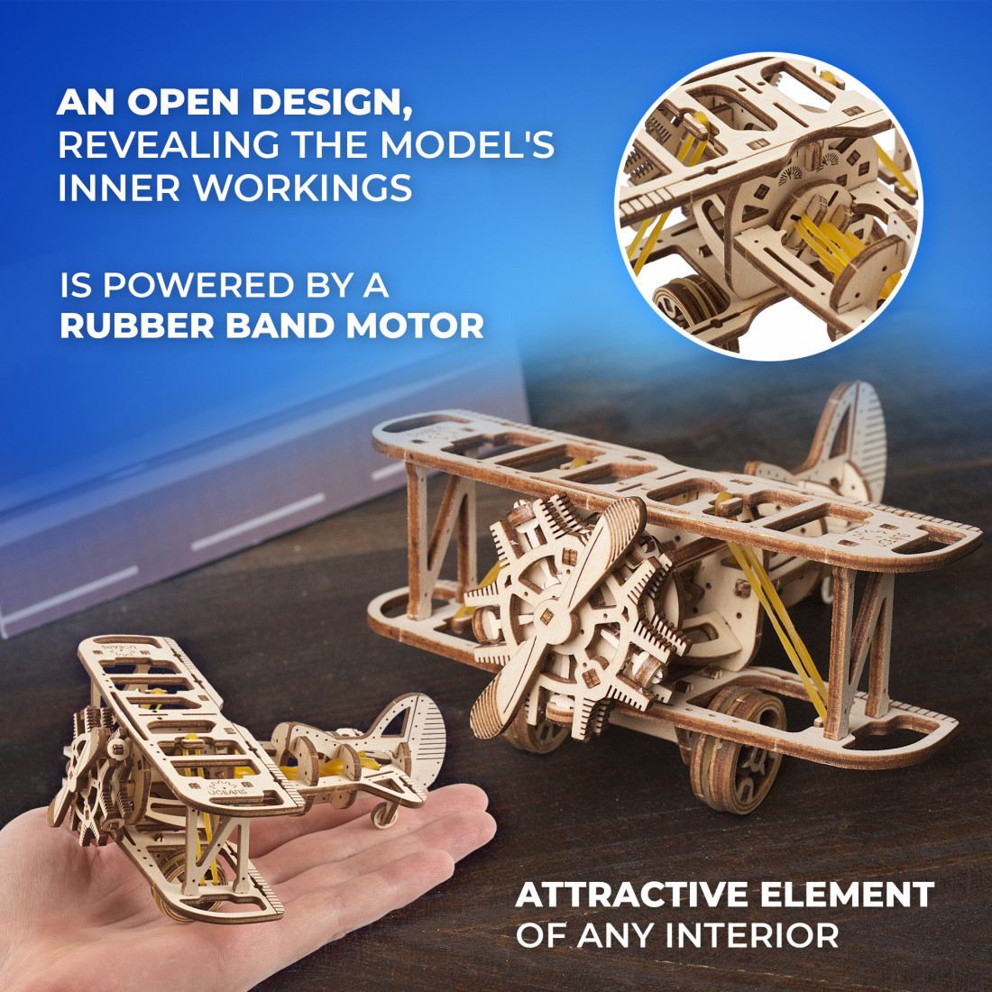 UGears Mini Biplane | Board Game | at Mighty Ape NZ