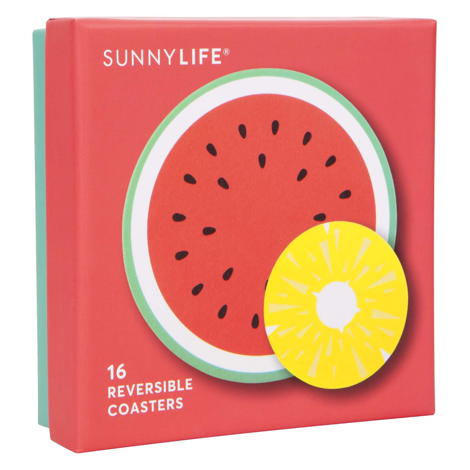 Sunnylife Coasters - Pineapple & Watermelon (Set 16) | at Mighty Ape NZ