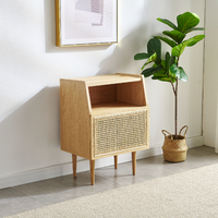 Buy Fraser Country Natural Rattan Bedside Table with Wooden Legs at ...