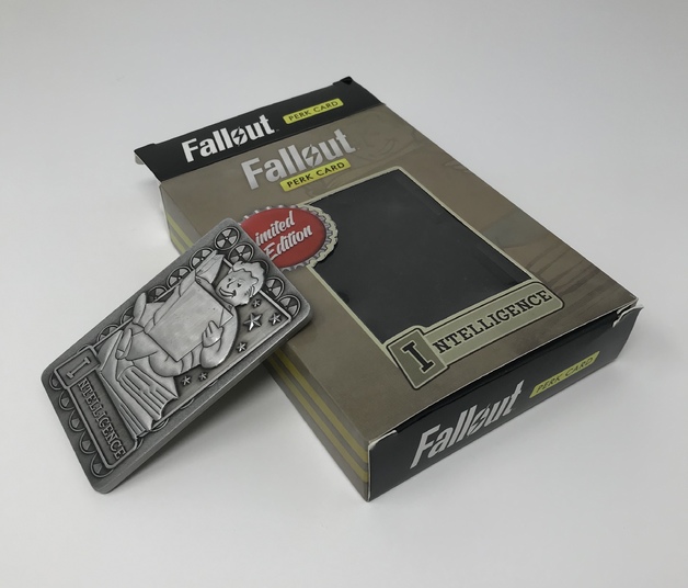 Fallout: Replica Perk Card - Intelligence | at Mighty Ape NZ