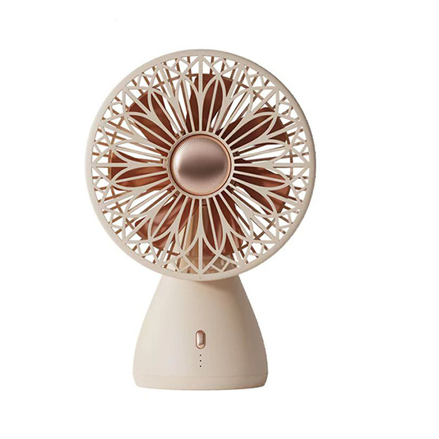 Adjustable Rotating Desktop Fan - Apricot | at Mighty Ape NZ