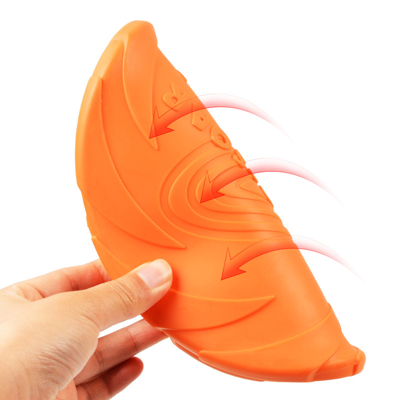 Buy PETSWOL Bite Resistant Soft Rubber Dog Frisbee - Orange (2 Pack) at ...
