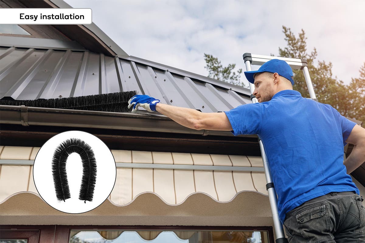 Buy Nylon Brush Gutter Guards 92x10cm (24 Pack) at Mighty Ape NZ