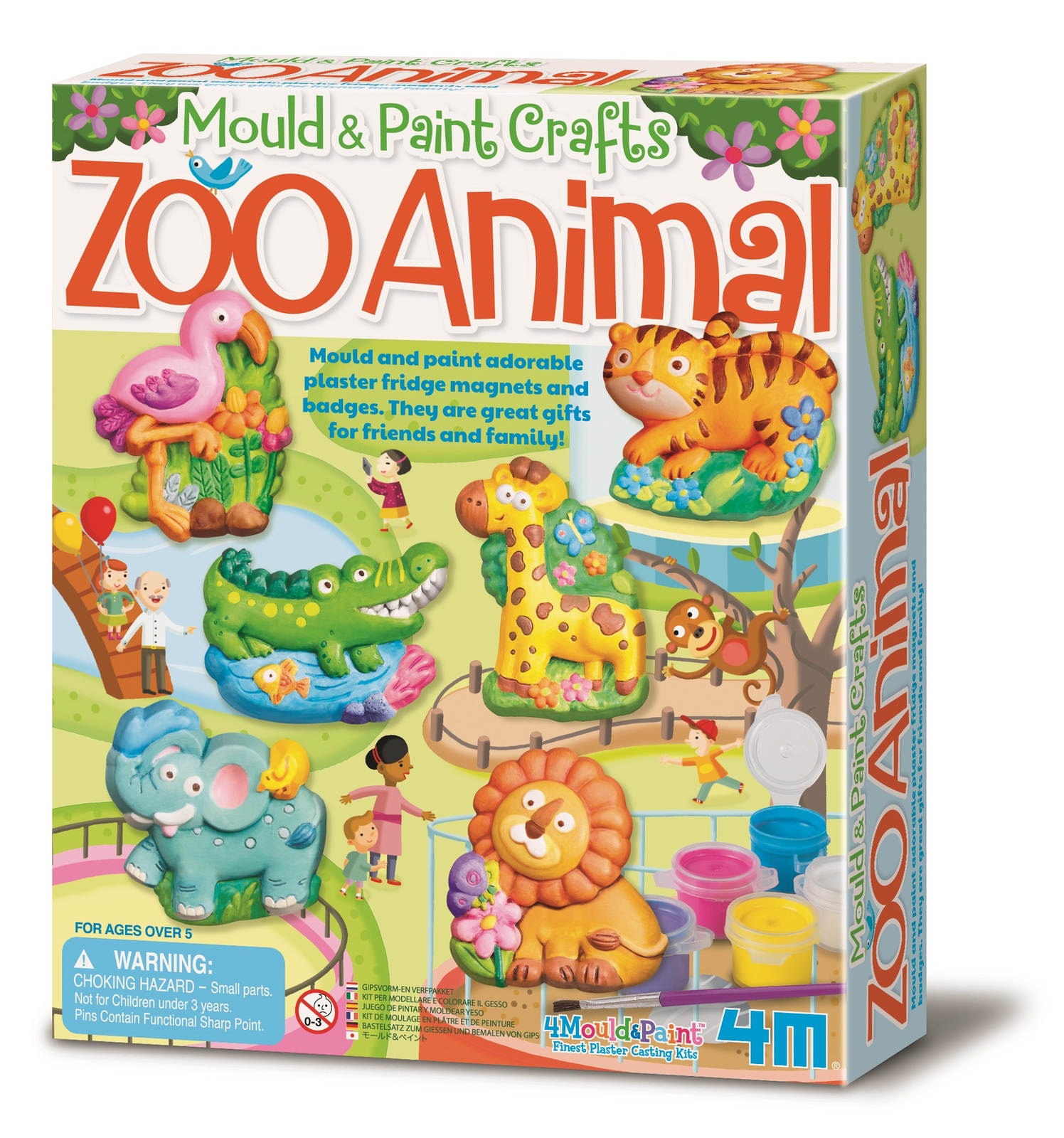 Buy 4M: Mould & Paint - Zoo Kit at Mighty Ape NZ