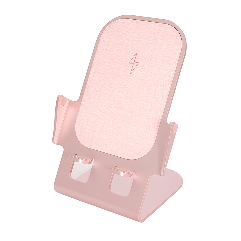 Aluminium Alloy Cell Phone Stand Wireless Charger - Pink | at Mighty Ape NZ