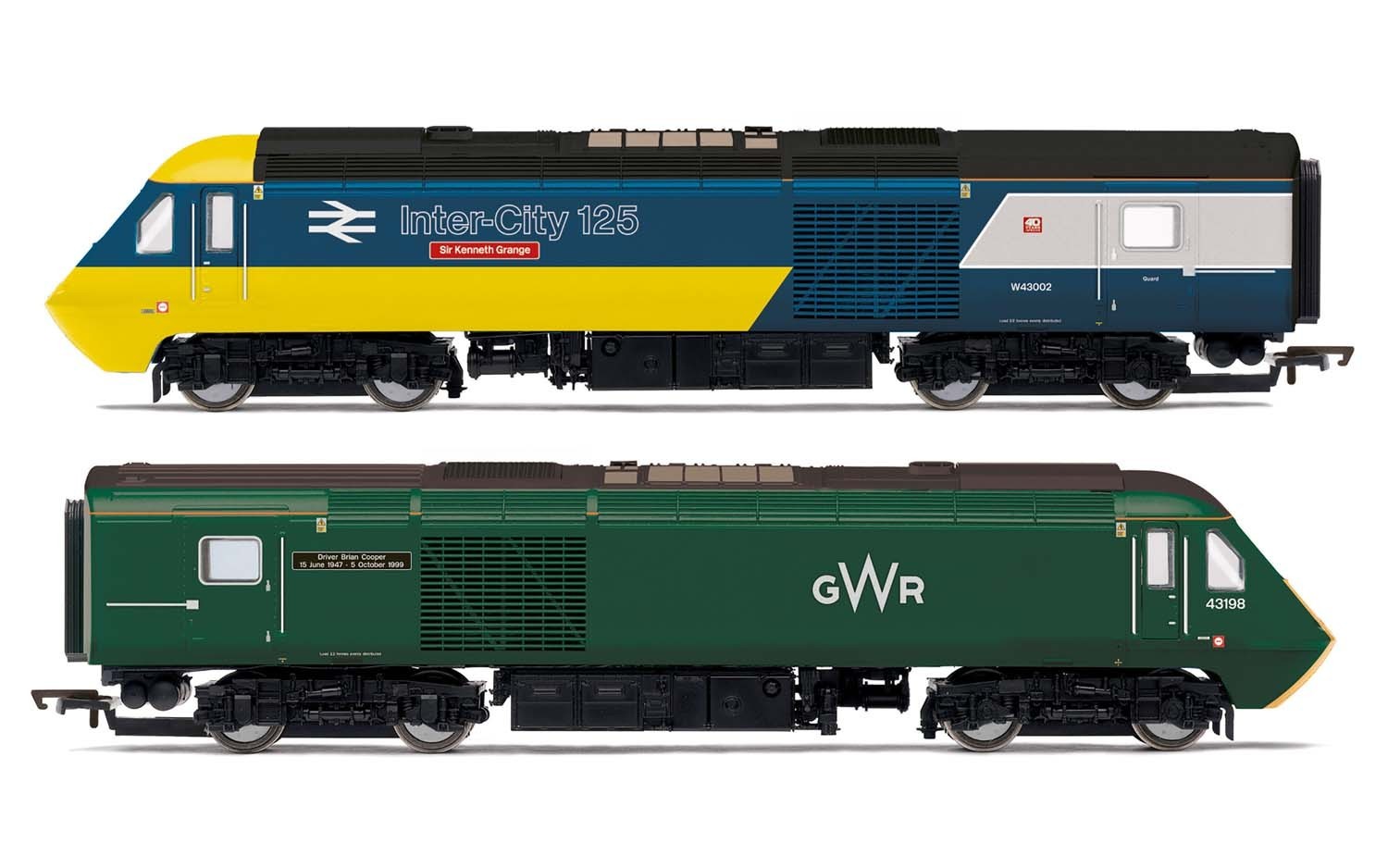 Hornby: GWR, Class 43 HST, Power Cars 43002 'Sir Kenneth Grange' and ...