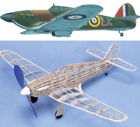 West Wings 1:24 Model Aircraft Kit - 'Wingleader' Hurricane MK1 (rubber ...