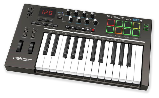 Nektar LX25+ 25 Key USB Controller w/8 pads | at Mighty Ape NZ