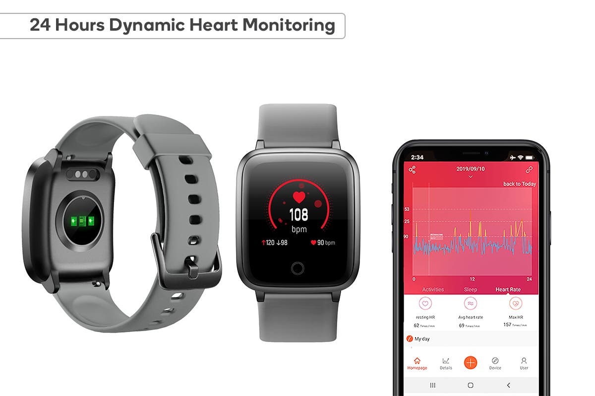 Kogan Pulse+ Lite Smart Watch (Ash Silver) | at Mighty Ape NZ