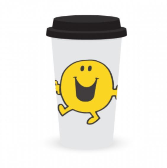 Mr. Men Little Miss: Travel Mug: Mr Happy | at Mighty Ape NZ